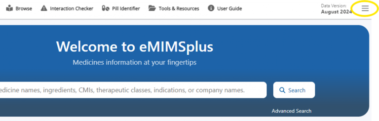 4. Setting the eMIMSplus Tile within Fredplus/FredNXT App bar | MIMS Knowledge Base